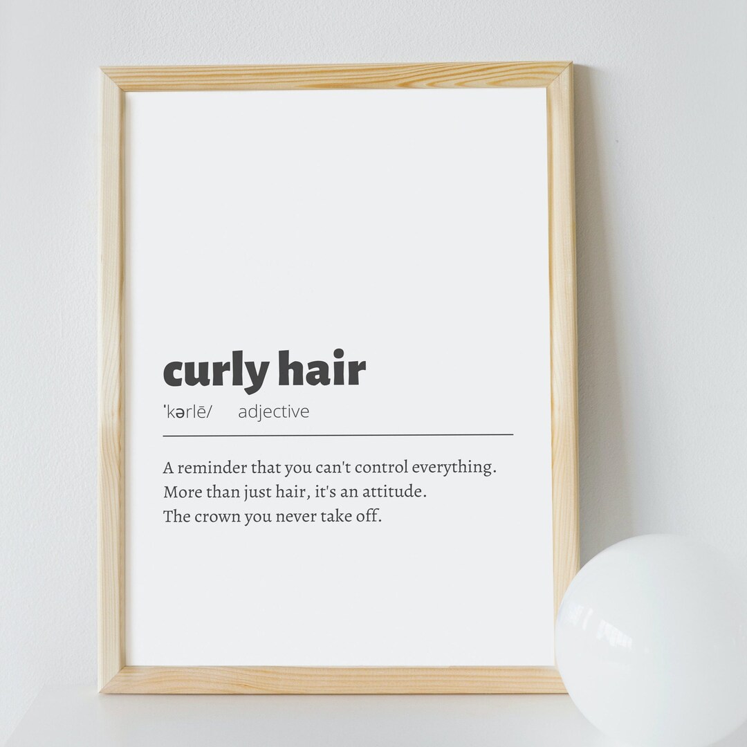 Curly Hair Printable Wall Art - Natural Hair Reality - Curly Hair ...