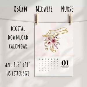 Personalized Obgyn Calendar Obgyn Gift Doula Gift Gynecologist Gift ...