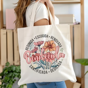 Bendecida Agradecida SVG PNG Spanish Sublimation Design Spring Faith ...