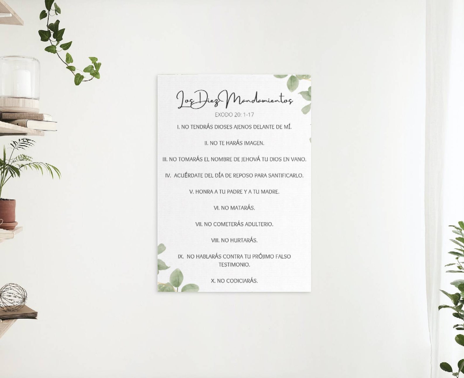 The 10 Commandments Spanish Los Diez Mandamientos - Etsy