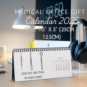 Personalized Funny Dental Office Wall Calendar 2025 Dentist Graduation ...