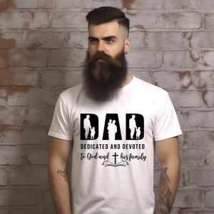 Dad Dedicated and Devoted Svg, Fathers Day, Man of God Svg, Gift for ...