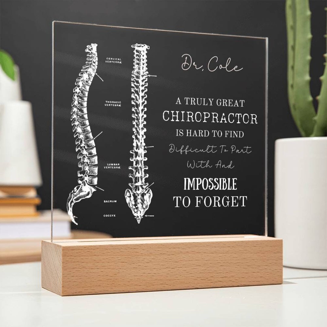 A Truly Great Chiropractor Thank You Gift Custom Desk Name Plate ...