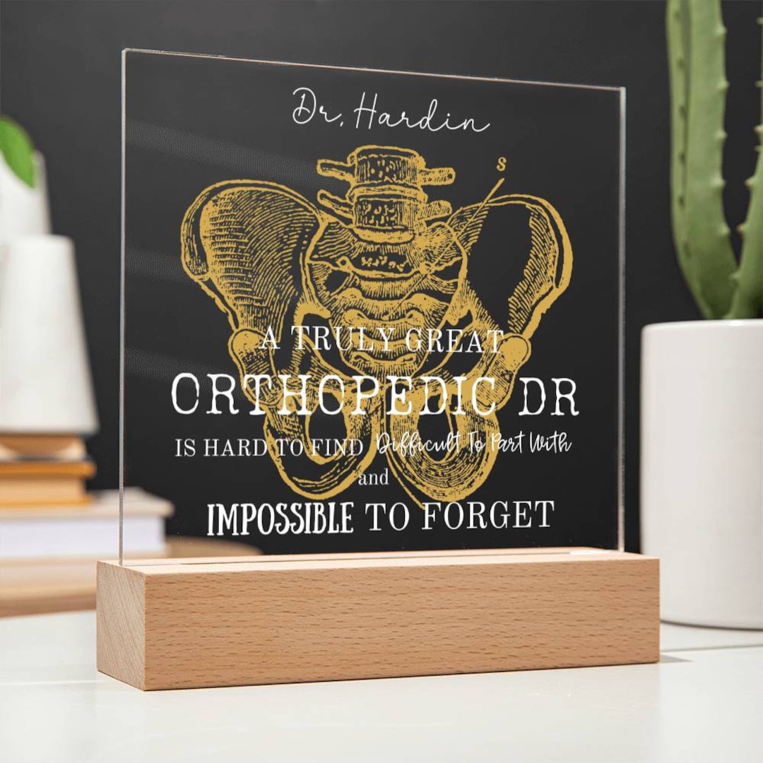 Personalized Orthopedic Doctor Thank You Gift Custom Desk Name Plate ...