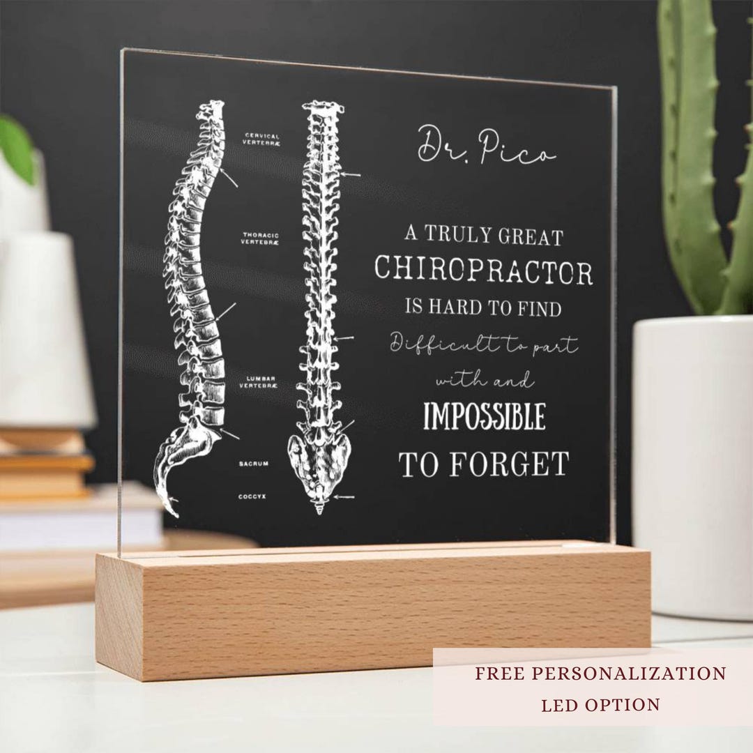 A Truly Great Chiropractor Thank You Gift Custom Desk Name Plate ...