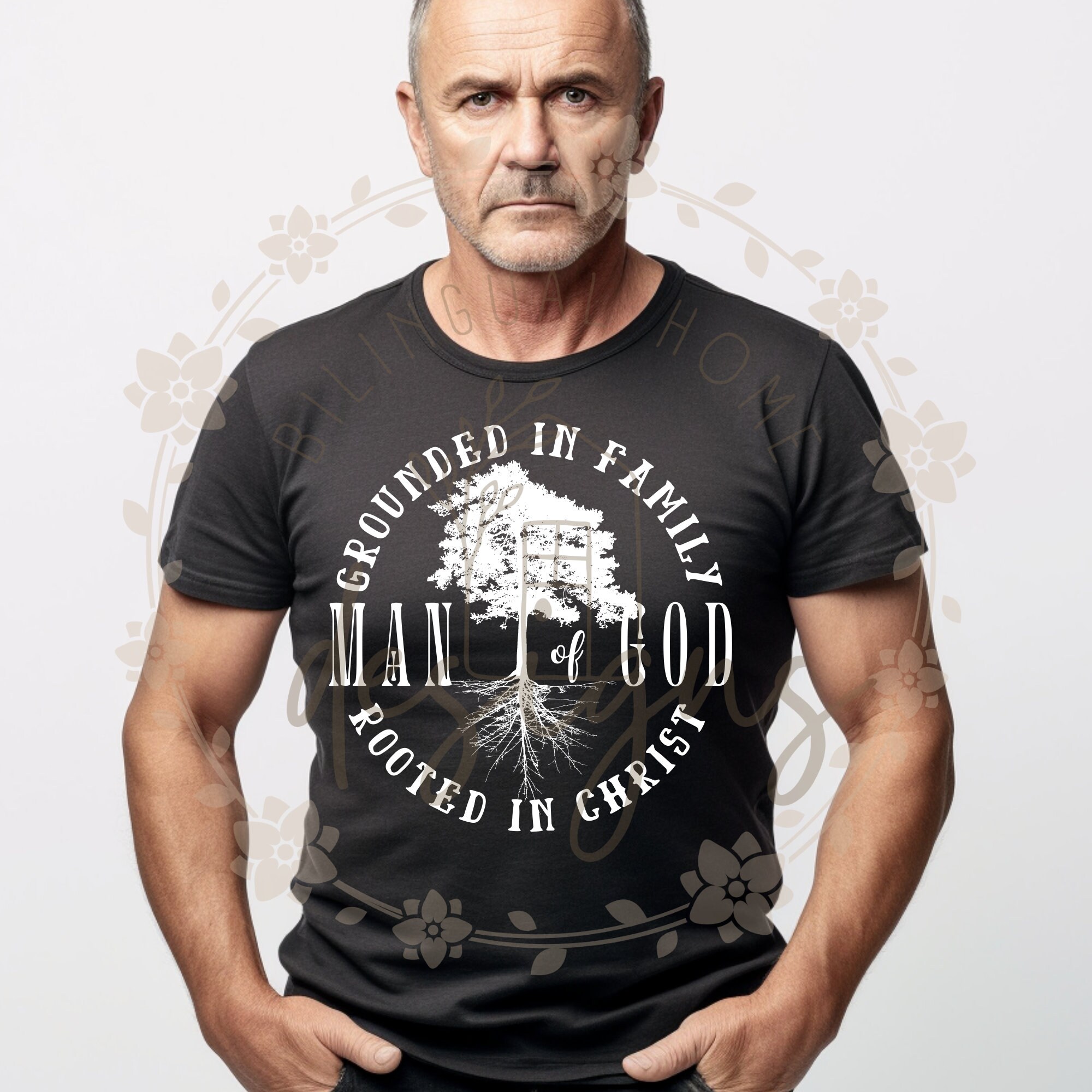Man of God SVG PNG, Rooted in Christ Man of Faith Christian Gift for ...