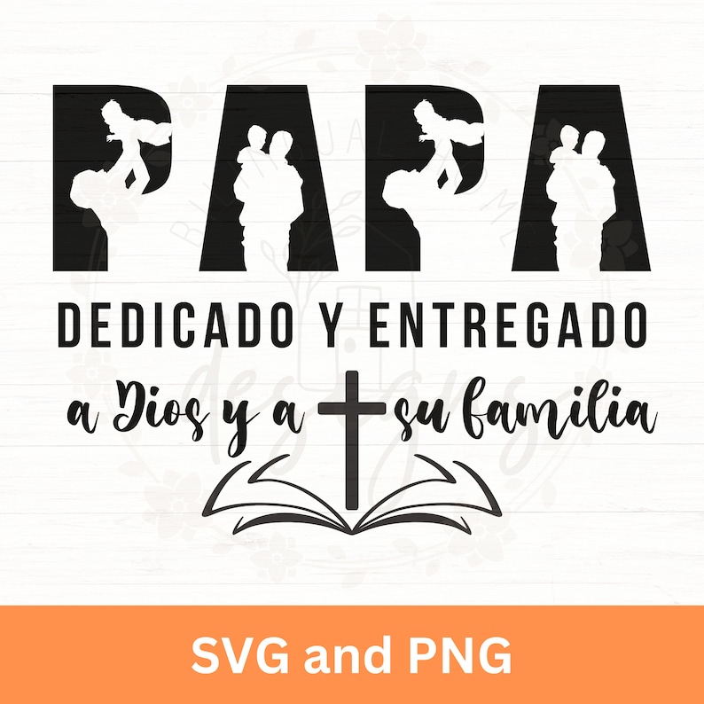 Dia Del Padre Svg Y Png Papá Cristiano Entregado A Dios Y Su Etsy México