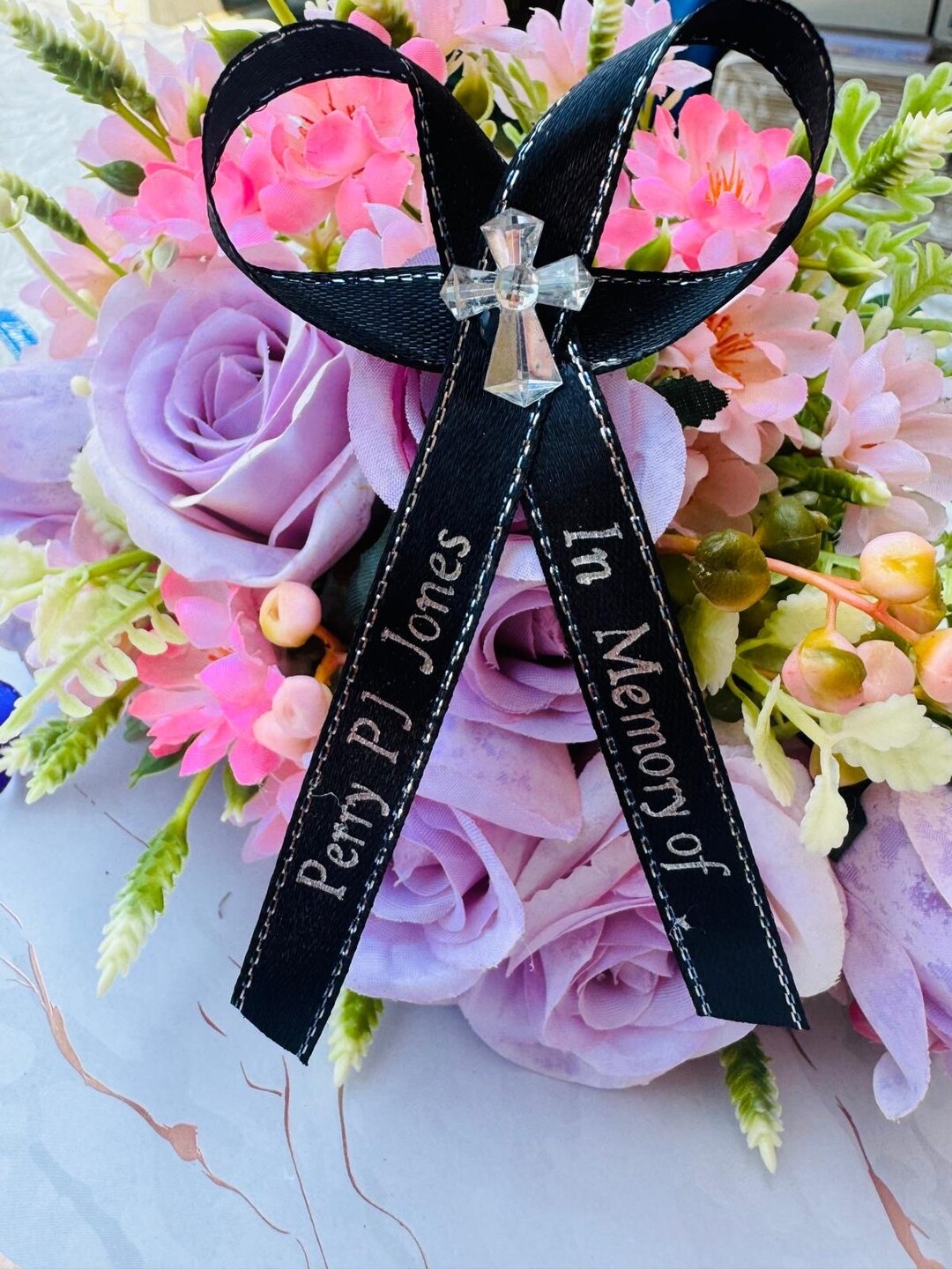 Personalized Funeral Favor 100-50-24-12pcs/ Funeral Ribbons/ Memorial ...