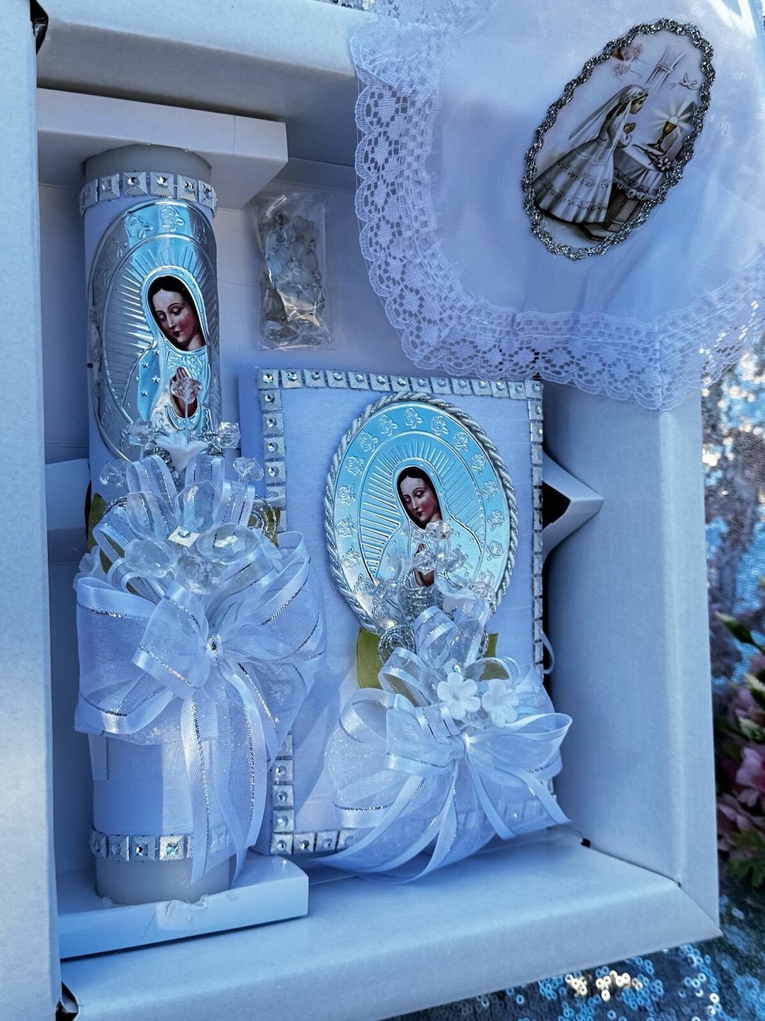 First Communion Candle Set Boys/girls Velas Para Communion First ...