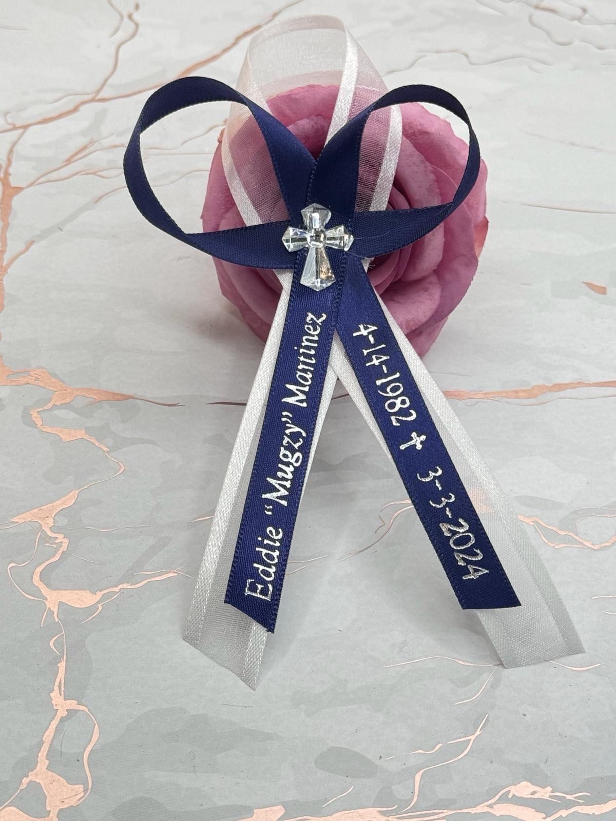 100pcs-50-24 Pcs Personalized Ribbons Funeral Favors, Ribbons With ...
