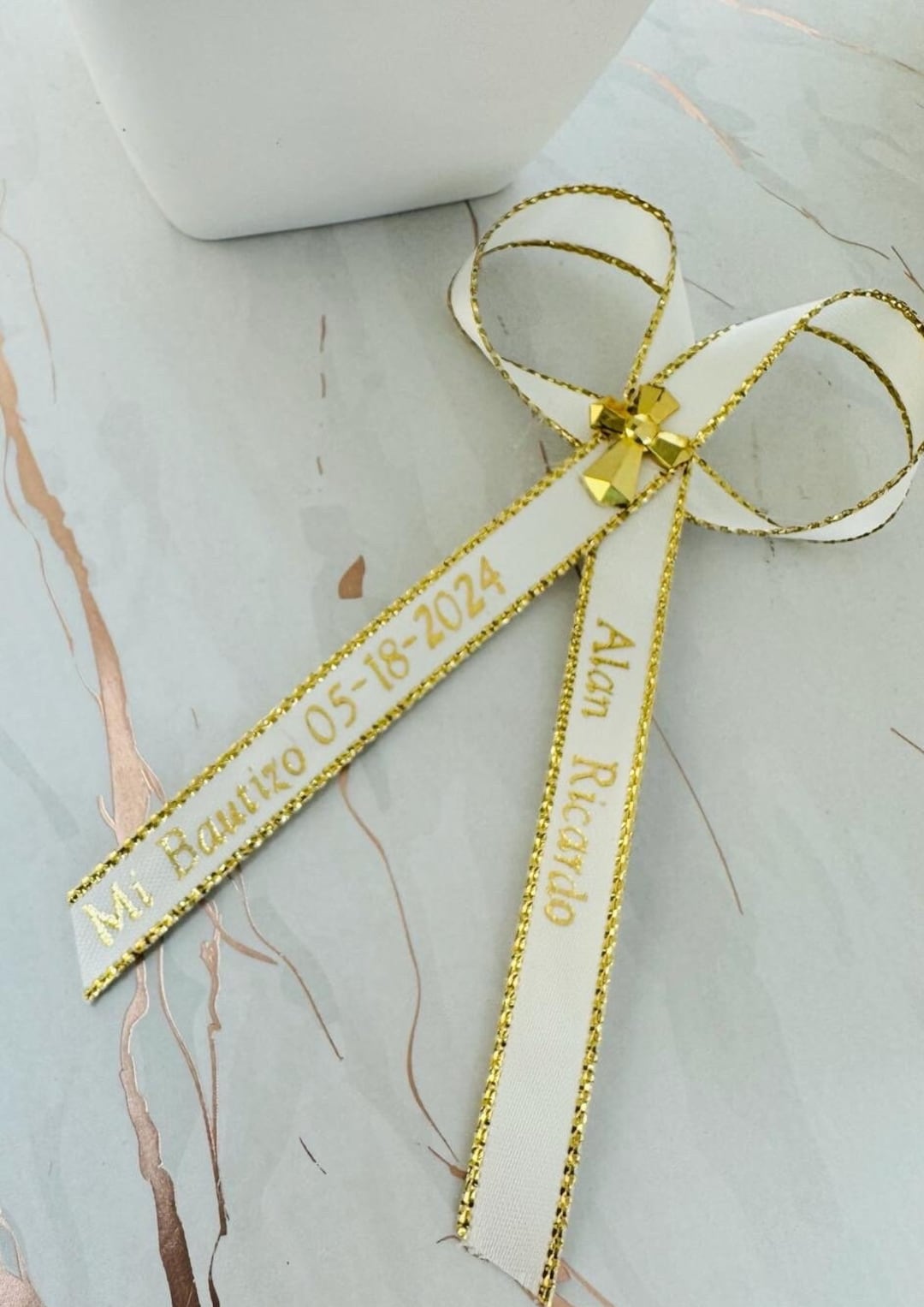 100-50-24-12pcs Personalized Ribbons Bows /baptism Favors Recuerdos ...