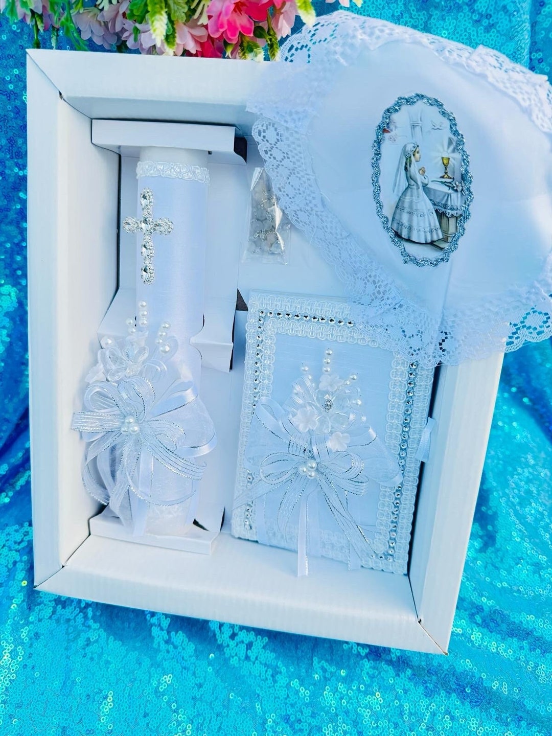 4pcs Elegant First Communion Candle Set Boys/girls First Communion Set ...