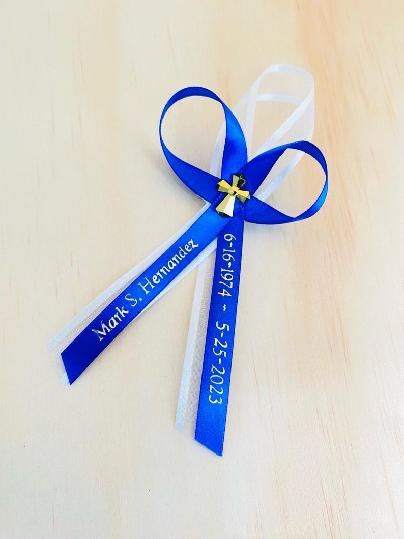 Personalized Funeral Favor Ribbons, Celebration of Life, Satin Ribbon ...