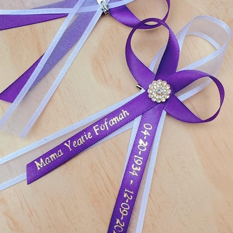 Purple Ribbon Poster - Etsy