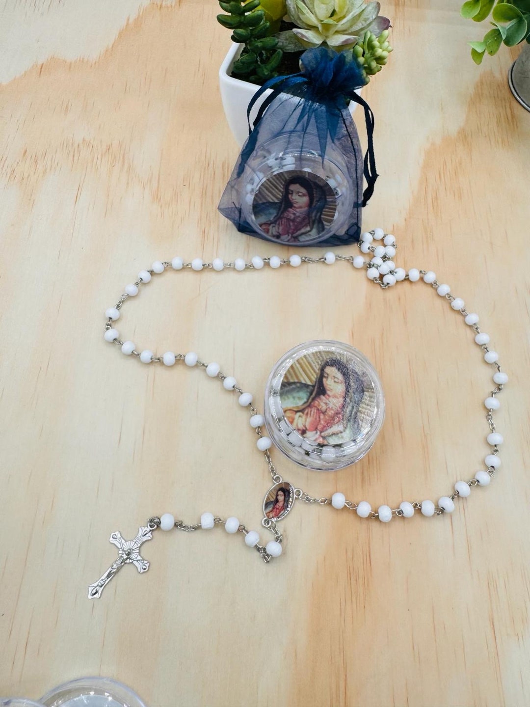 12pcs Wood Rosaries, Funeral Favors, Recuerdos Para Funeral, Memerial ...