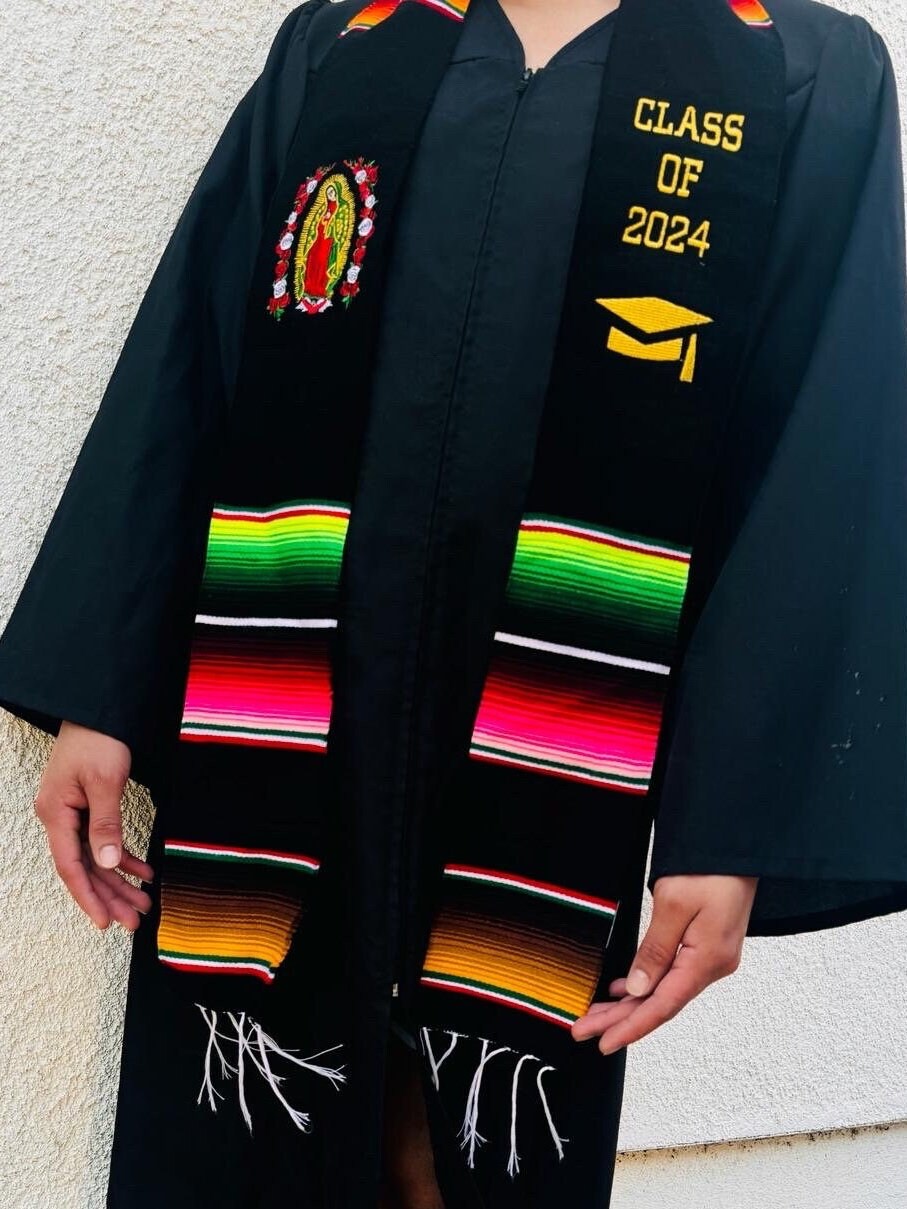 2024 Graduation Stoles/ Class of 2024 Stole/ Floras Embroidered Stole ...