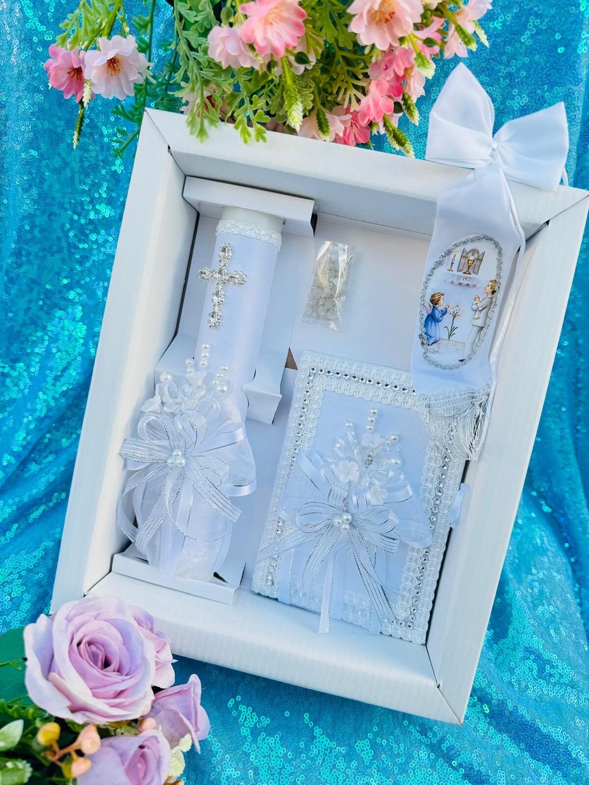 4pcs Elegant First Communion Candle Set Boys/girls First Communion Set ...