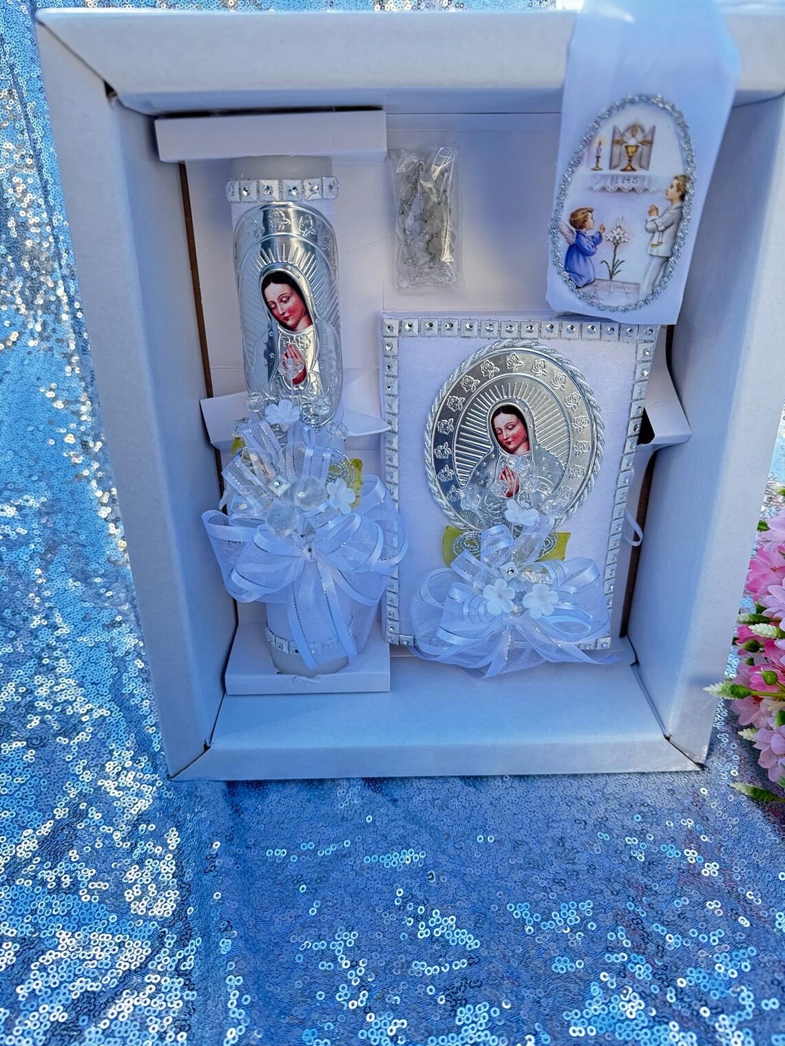First Communion Candle Set Boys/girls Velas Para Communion First ...