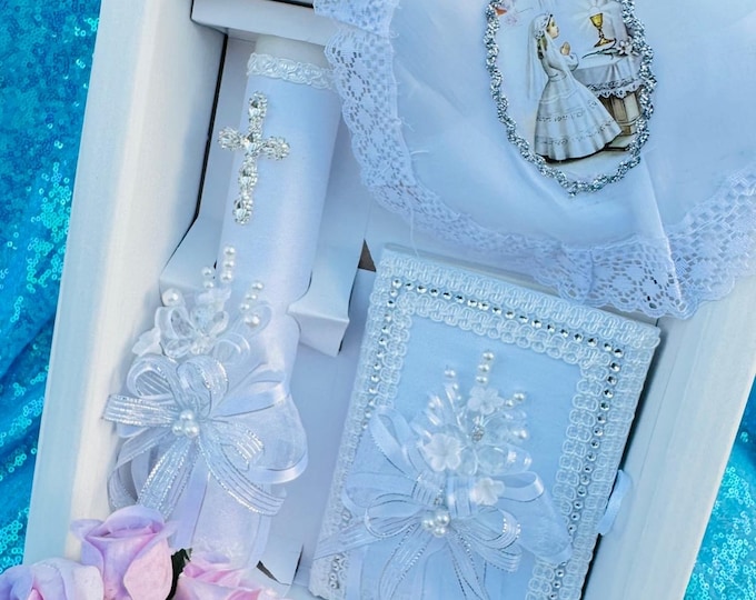 First Communion Candle Set/set Vela De Prima Communion - Etsy