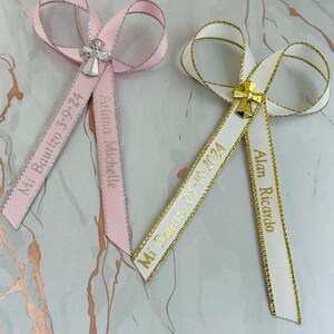 100-50-24-12pcs Personalized Ribbons Bows /baptism Favors, Memorial ...