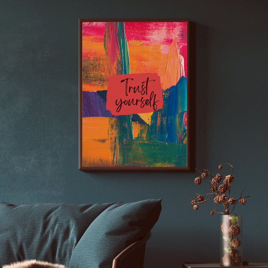 Trust Yourself - Motivational Wall Art - Etsy