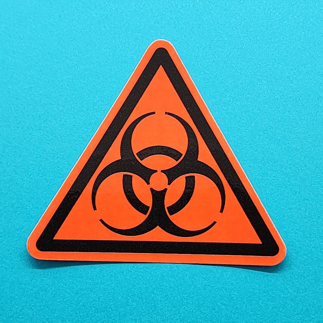 Biohazard Triangle Warning Water Resistant Sticker - Etsy