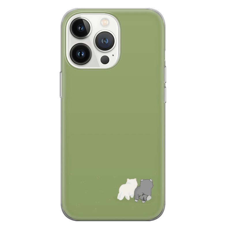 Sage Green Phone Case Cute Minimalist Cover Fit for iPhone 15 Pro Max ...