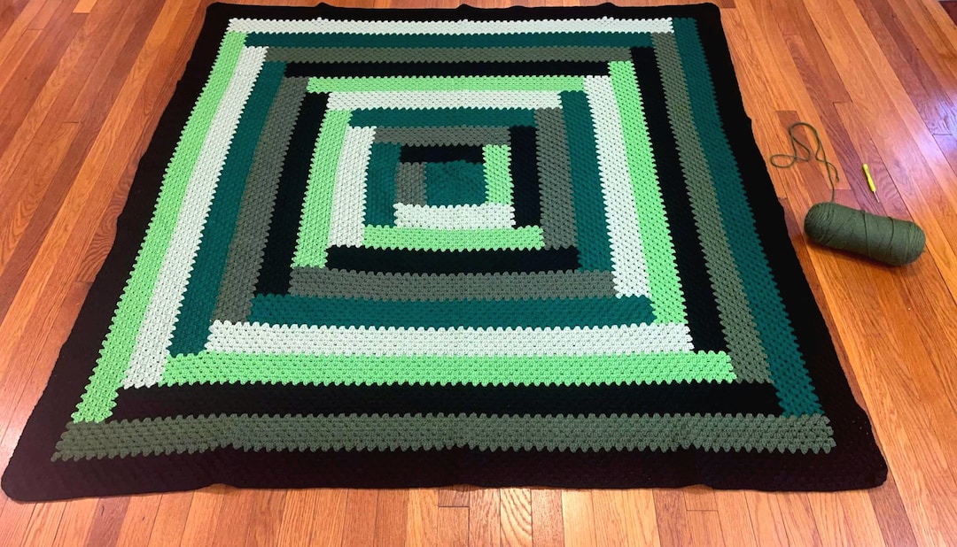 Crocheted Log Cabin - Etsy