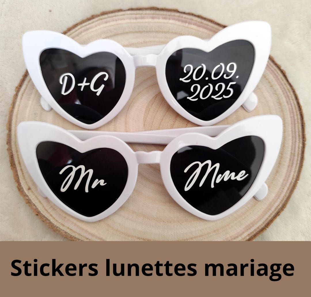 Personalized Sunglasses Stickers - Wedding - Bachelorette Party ...