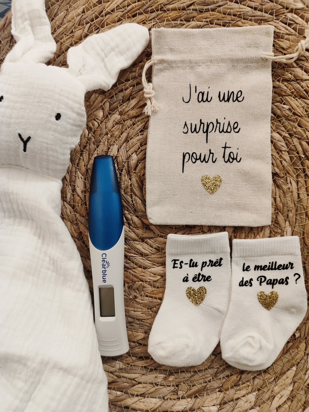 Chaussettes bébé futur papa/Pochette surprise annonce grossesse papa ...