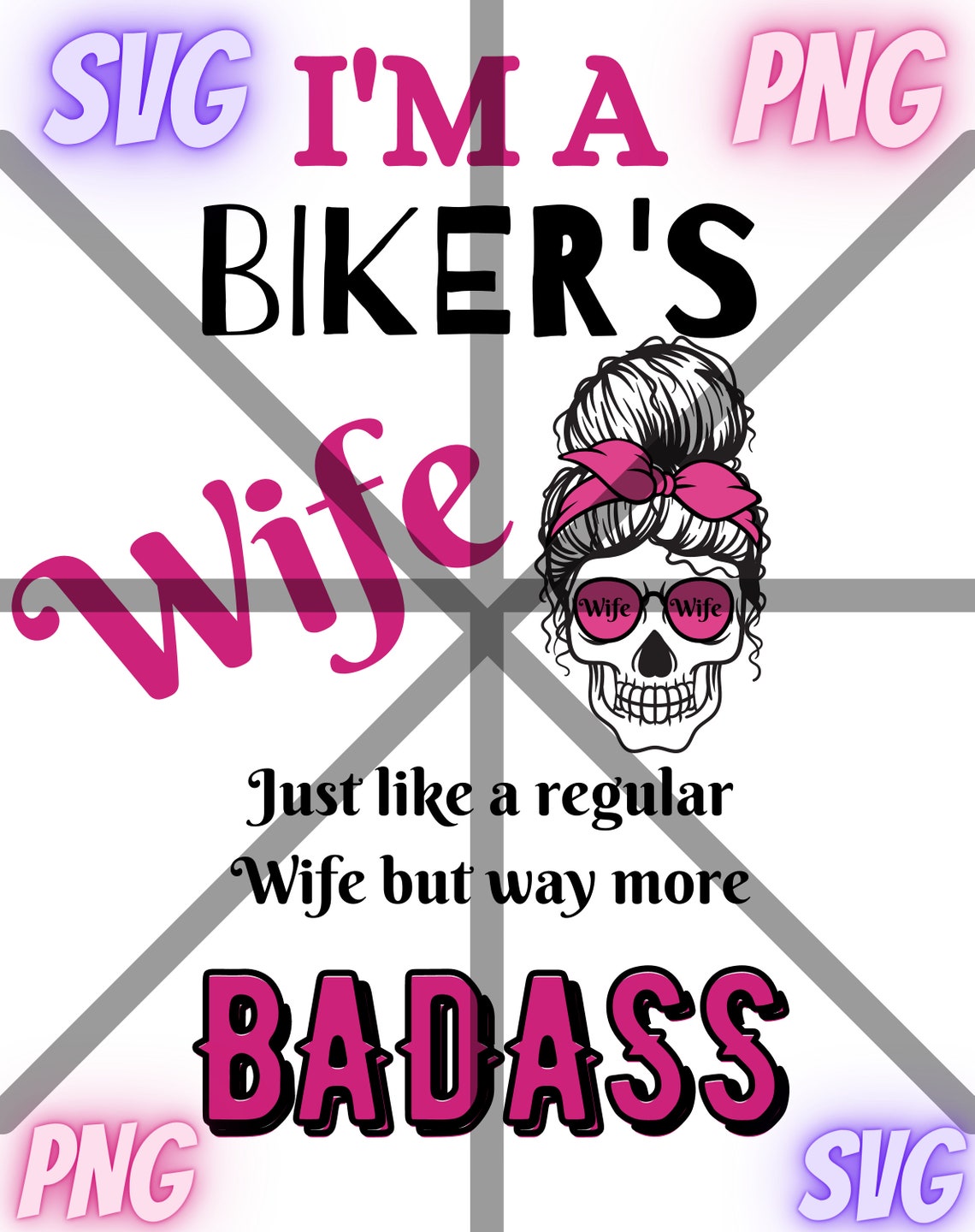SVG, I'm a Biker's Wife, Biker Woman Svg, Girl Biker Svg, Girl Riding ...
