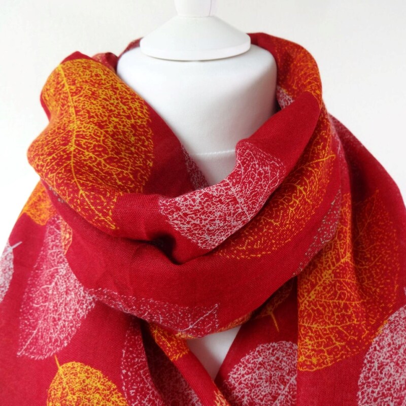 Red Scarf - Etsy UK