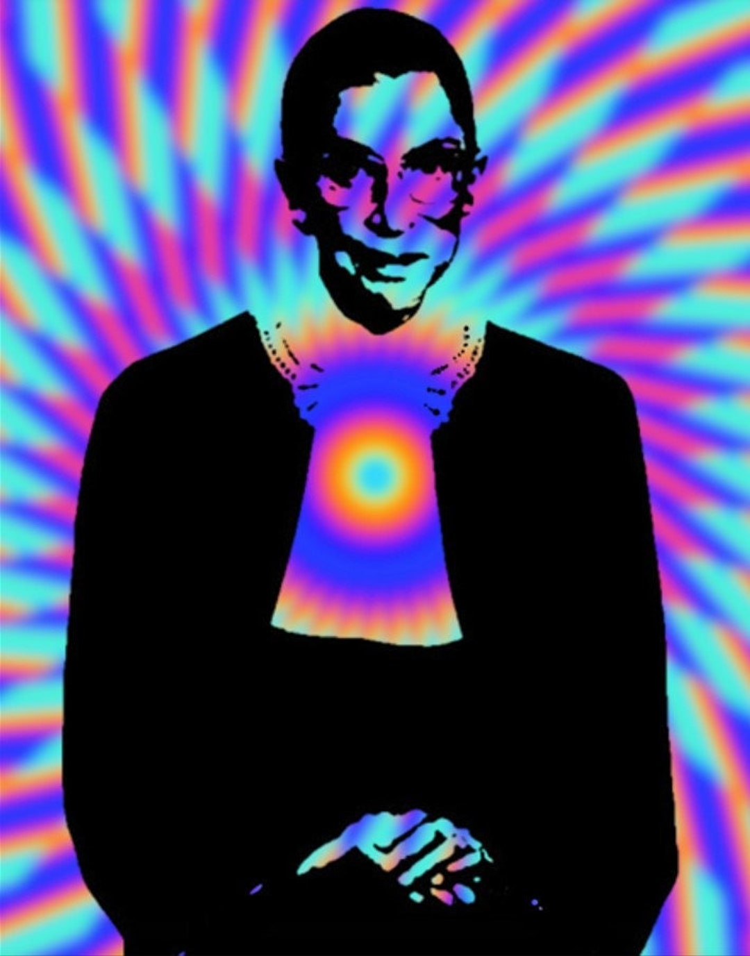 Ruth Bader Ginsburg Poster, Psychedelic Pop Art, Notorious RBG, Free ...