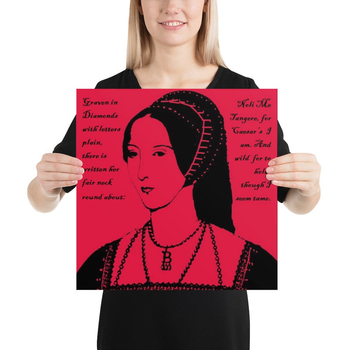 Queen Anne Boleyn Poster With Poem by Thomas Wyatt Noli Me - Etsy