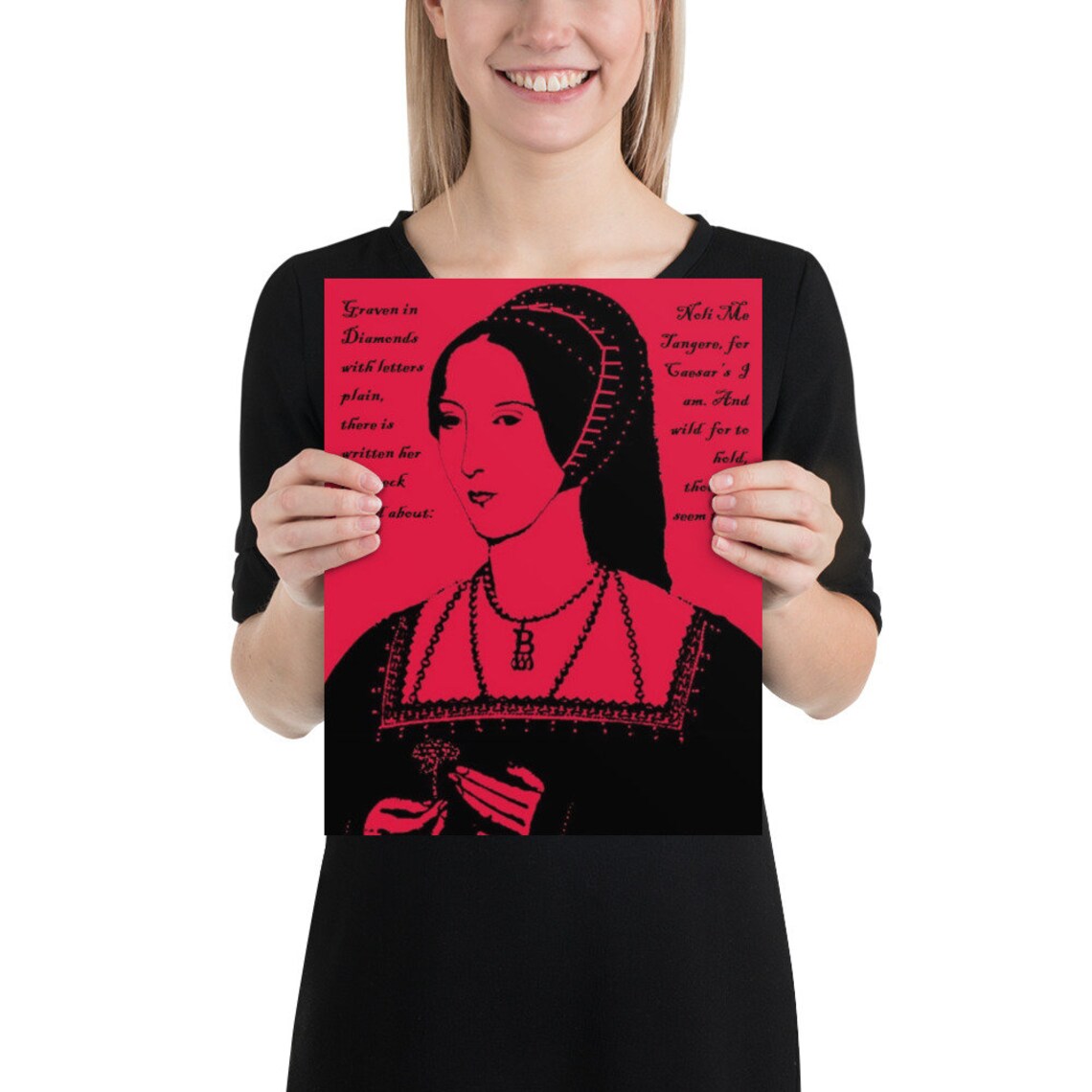 Queen Anne Boleyn Poster With Poem by Thomas Wyatt Noli Me - Etsy