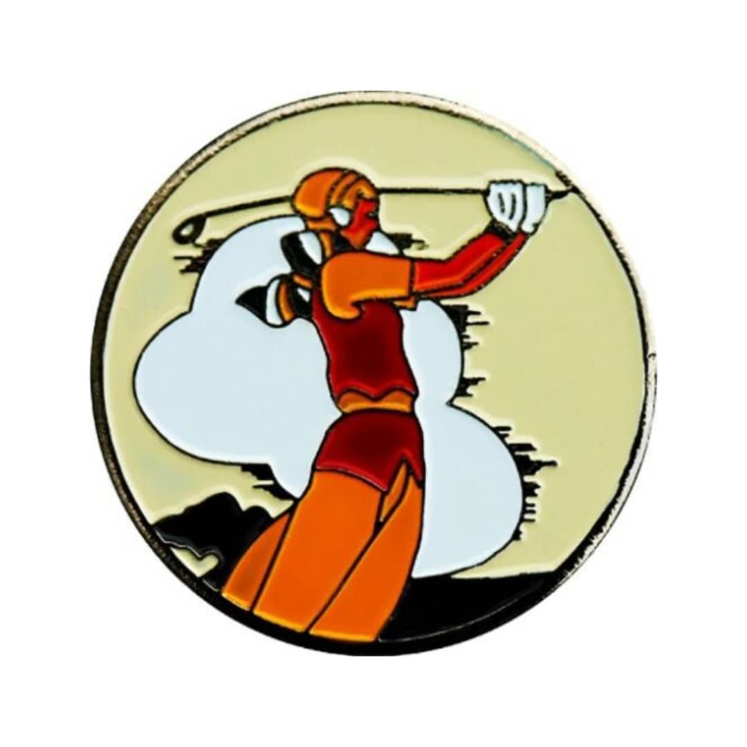 Art Deco Lady Golfer Golf Ball Marker & Nickel Hat Clip - Etsy