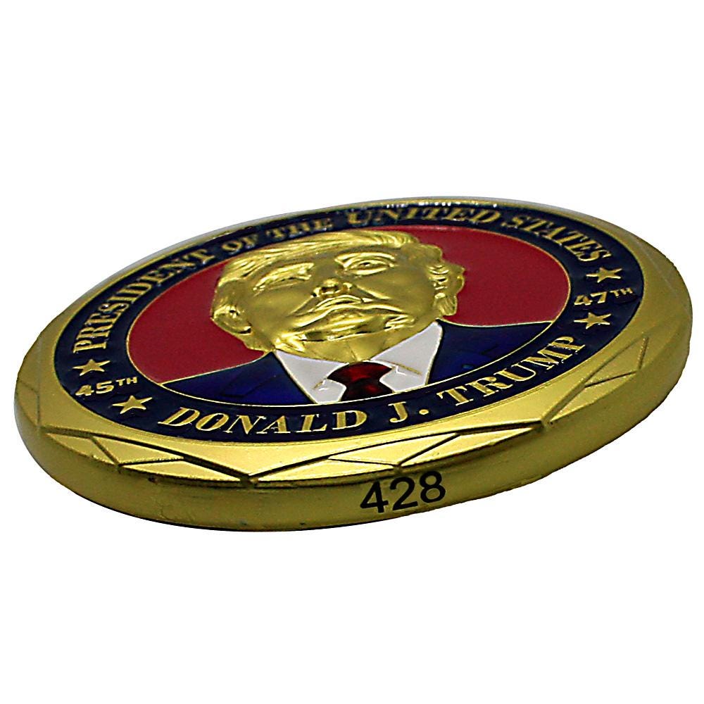 Trump Commemorative Challenge Coin With Velour Bag - Etsy