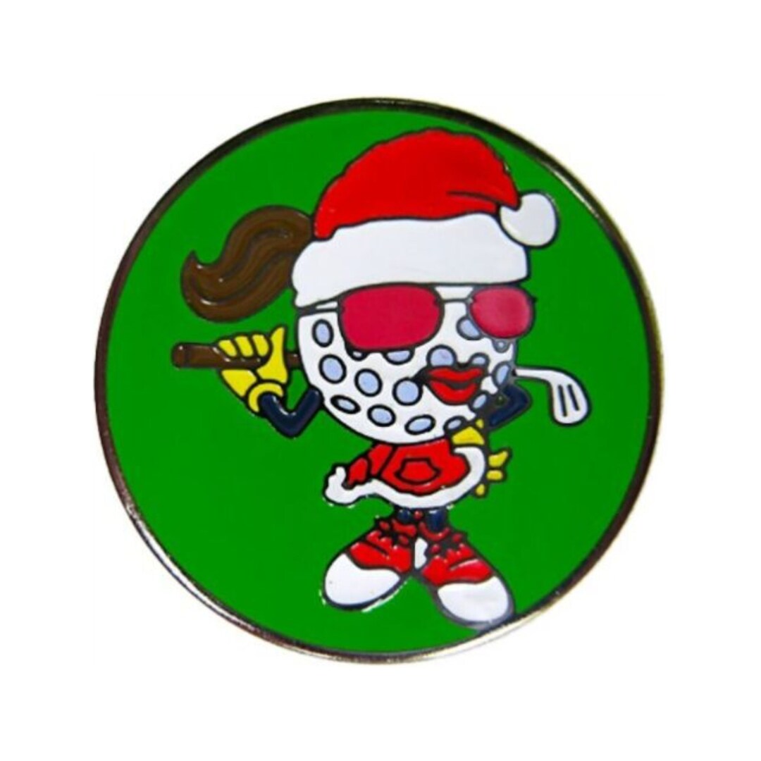 Teena Baby Santa Christmas Golf Ball Marker & Snowflake Hat Clip - Etsy