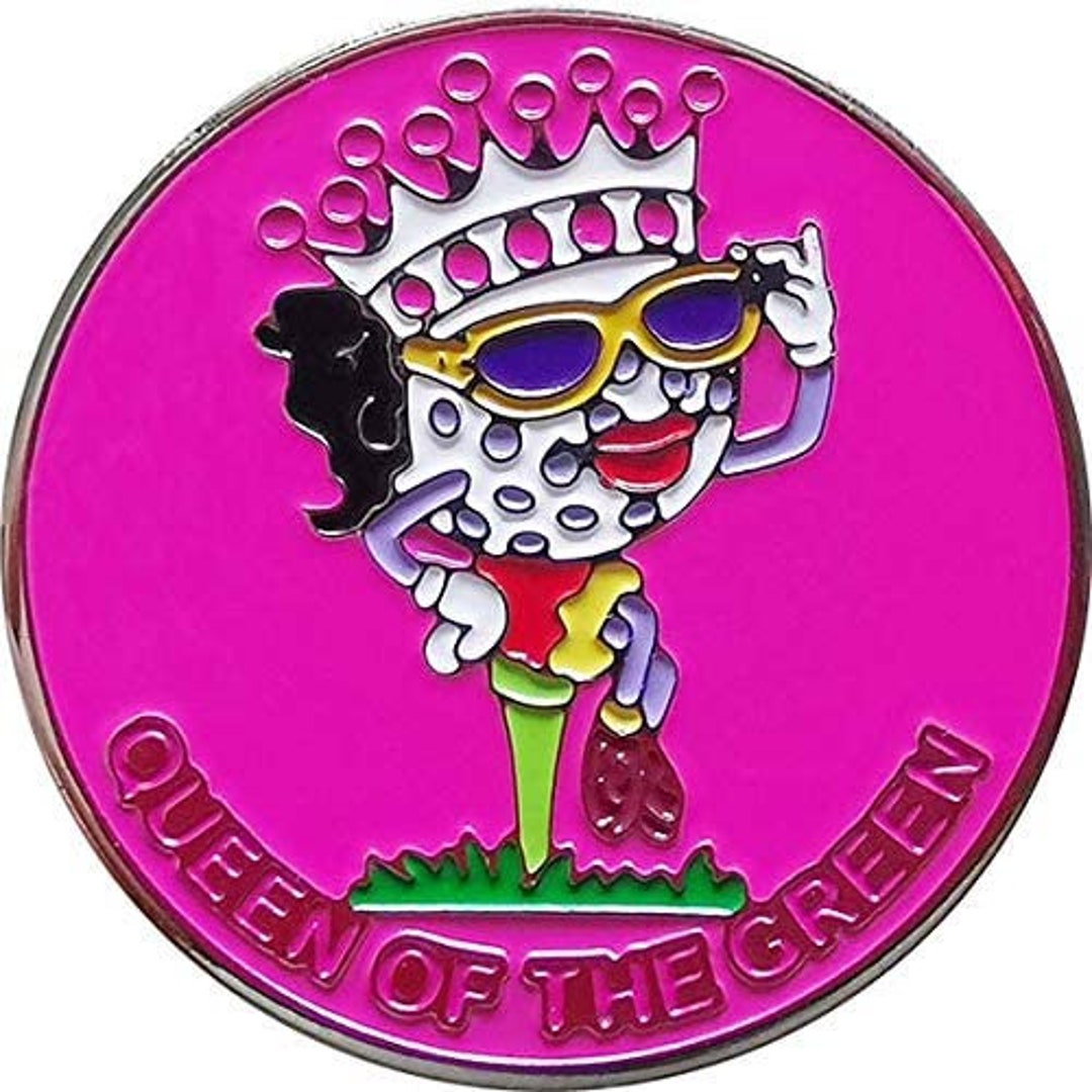 Be the Ball 4U Magnetic Golf Marker Hat Clip Queen of the Green Ball ...