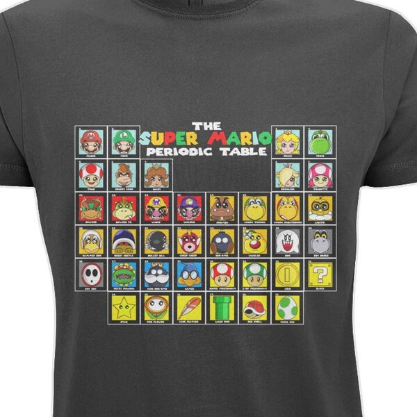 Super Mario Periodic Table Shirt - Etsy