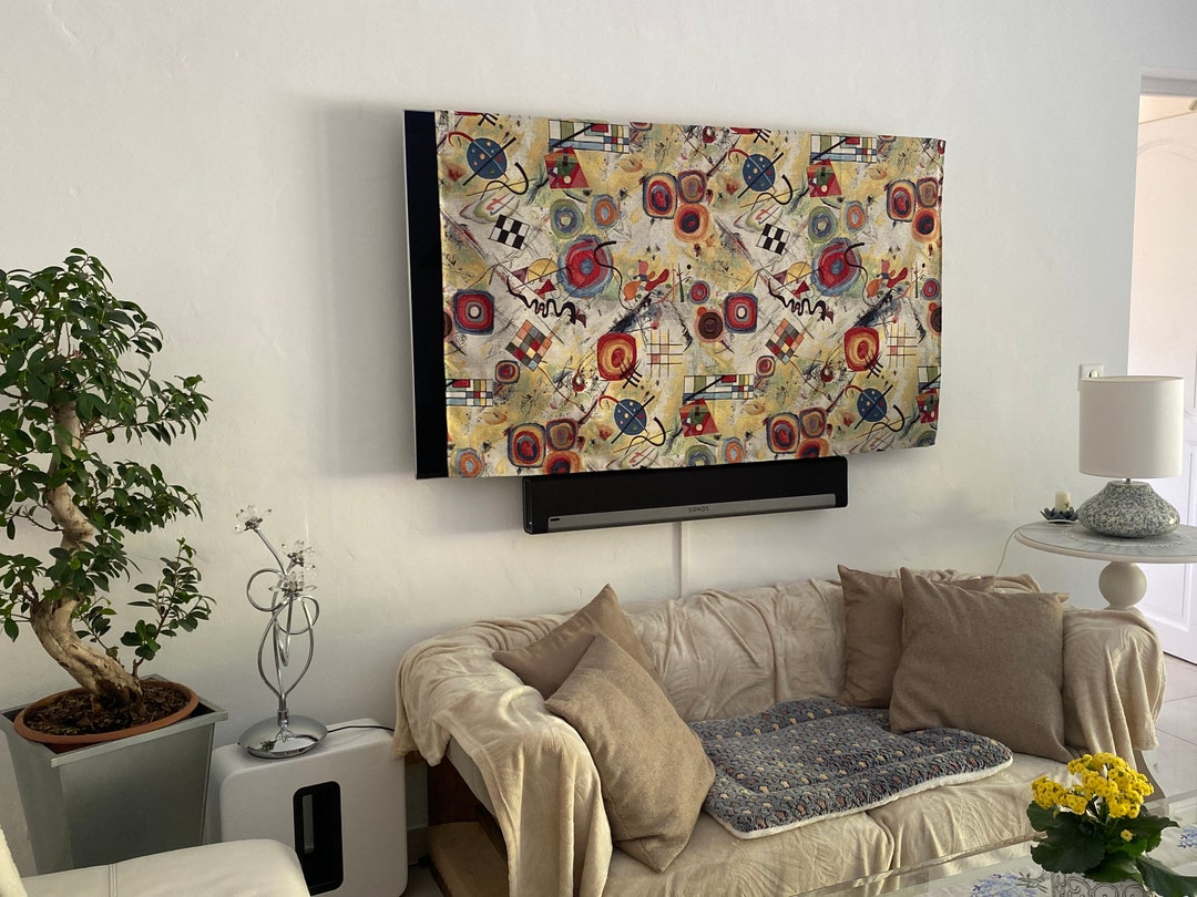TV Cover "kandy Miro" 141x83 Cm, Decorative TV Cover, Fabric Painting ...