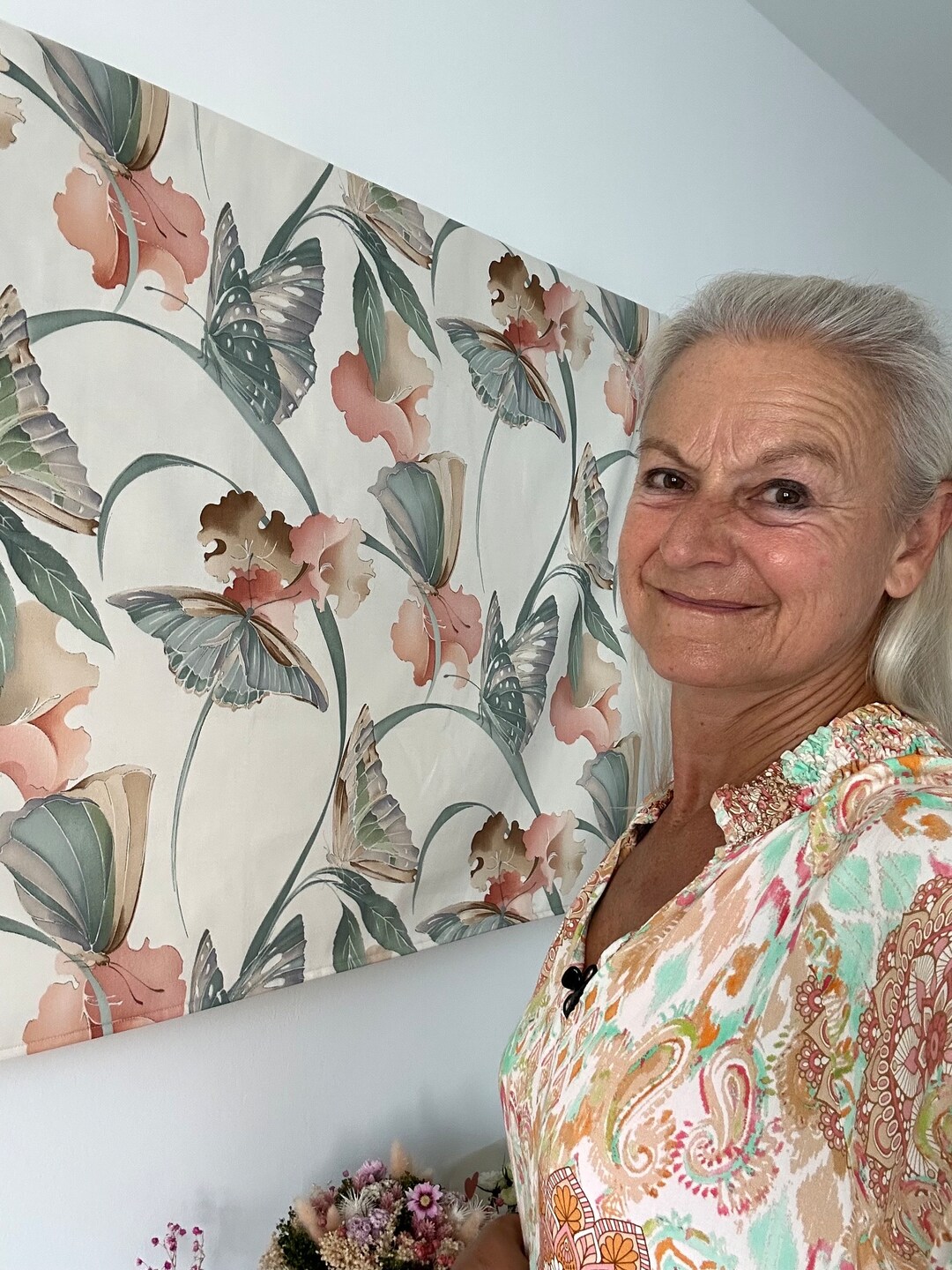 TV Cover gray Butterflies 75x140cm, Butterflies TV Cover, Crowson ...