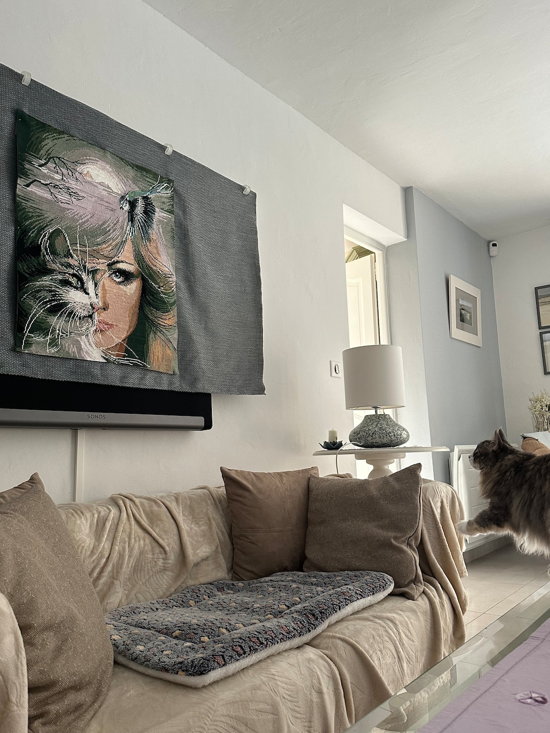 Project your Canvas 84 X147 Cm, TV Cover, Art TV Cover, Fabric TV Cover ...