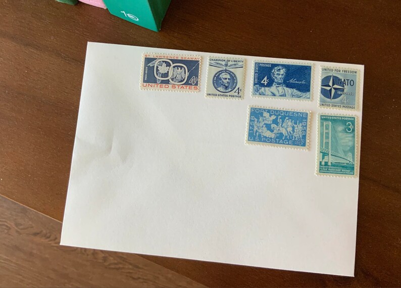 Set of 75 Vintage Unused Vintage Stamps for Wedding Invitations/save ...