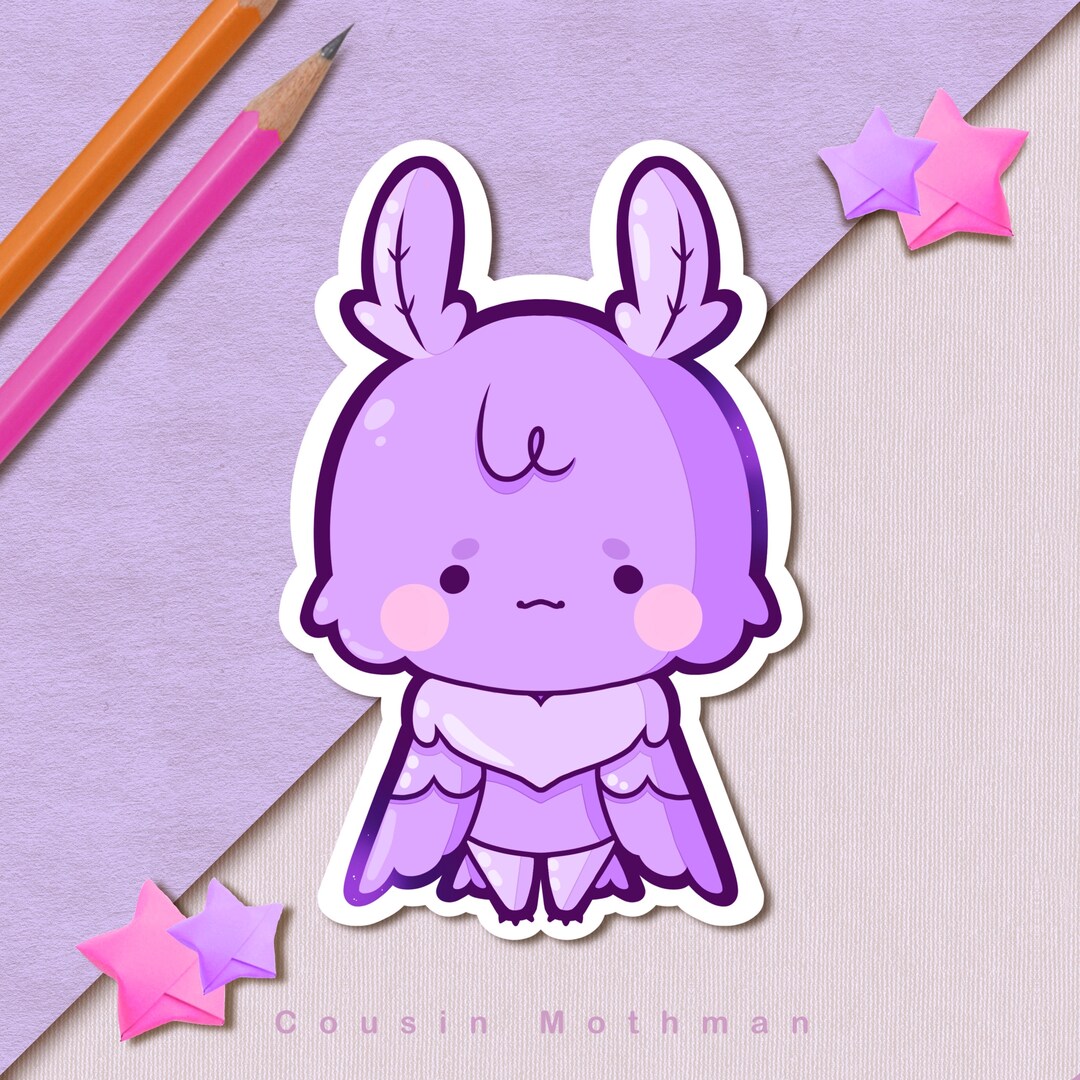 Cute Mothman Sticker | Cryptid Sticker, Mothman Sticker, Kawaii Laptop ...