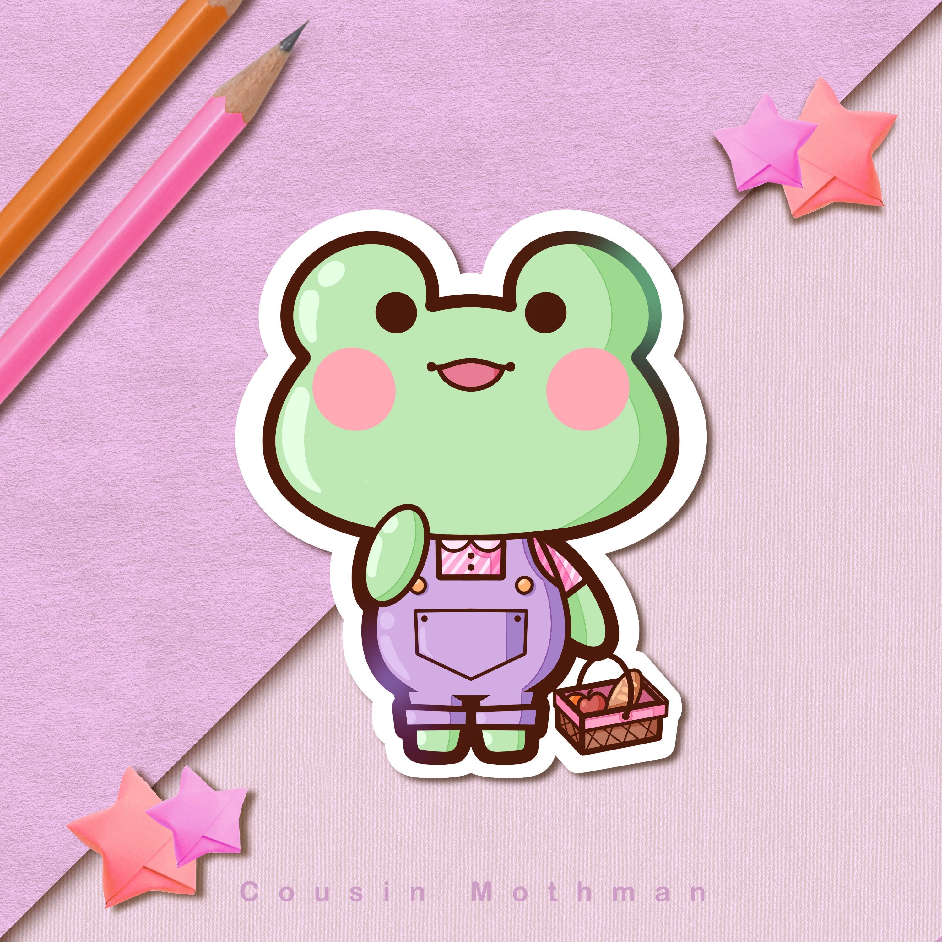 Cottagecore Frog Sticker | Frog Sticker, Cottagecore Sticker, Kawaii ...