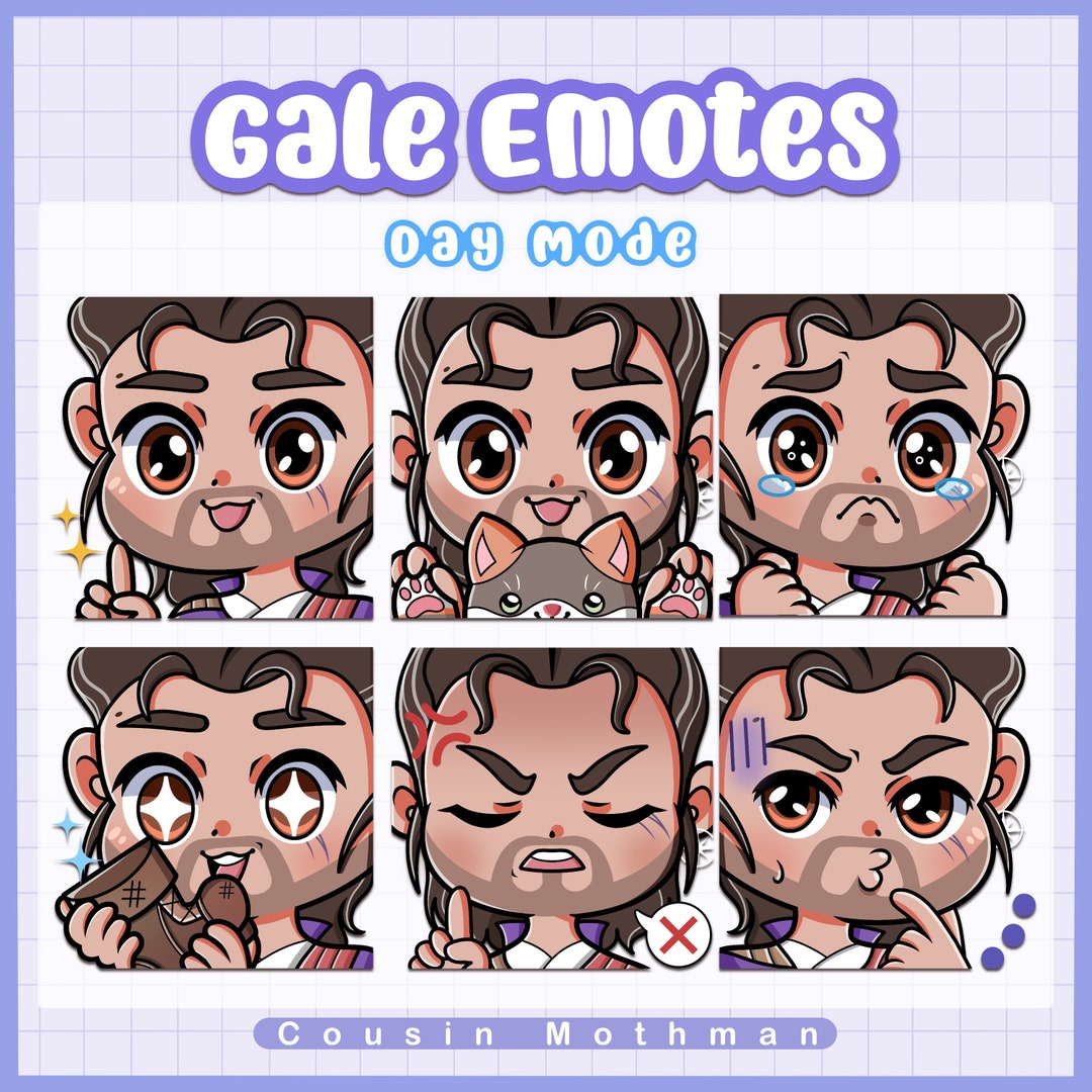 Gale Dekarios Emotes | Chibi, Baldur's Gate 3 Inspired Emote, BG3 ...
