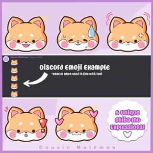 Shiba Inu Emotes | Instant Digital Download for Twitch, Discord and ...