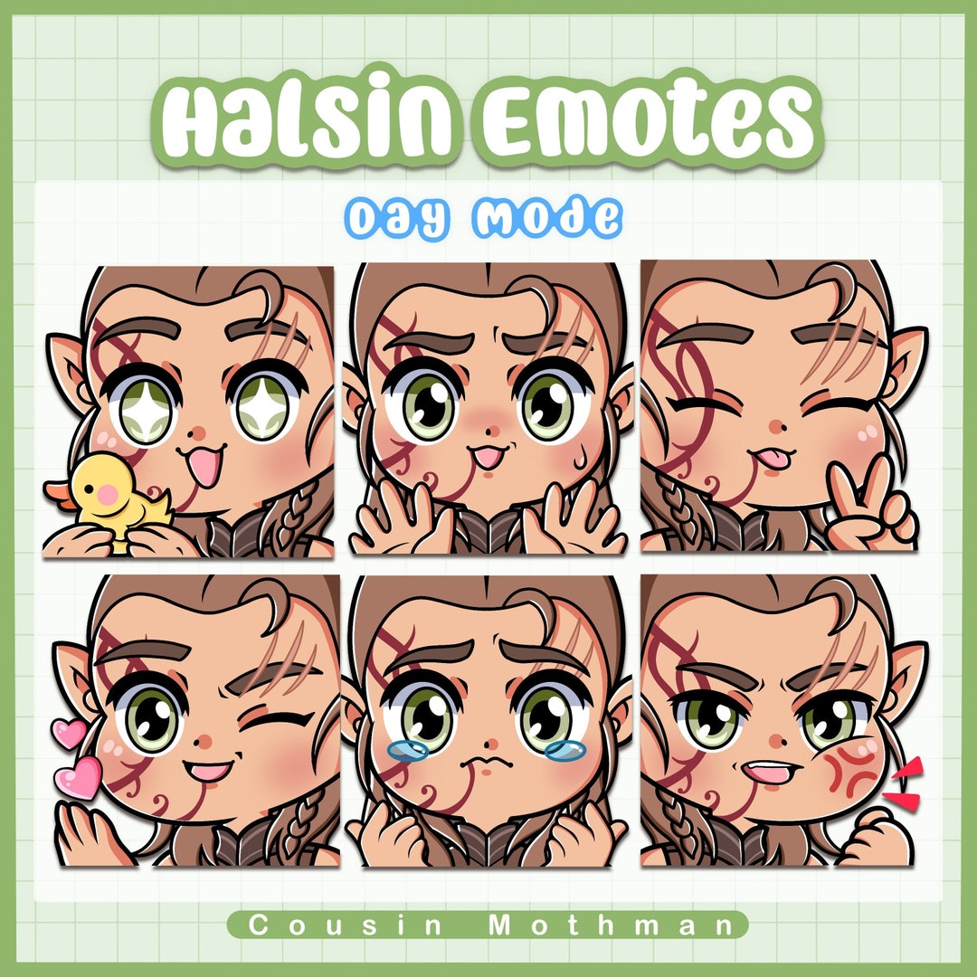 Halsin Emotes | Chibi, Baldur's Gate 3 Inspired Emote, BG3, Vampires ...