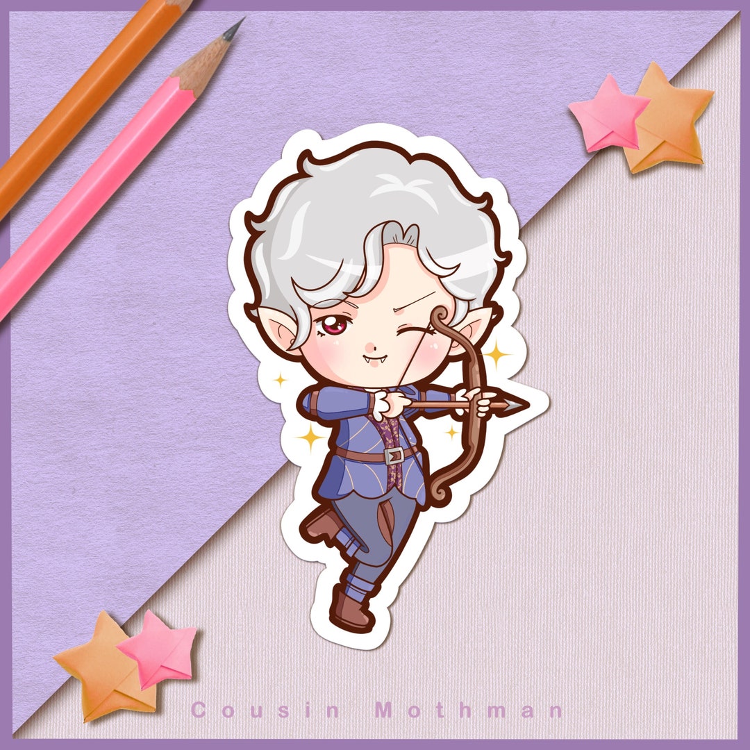 Chibi Astarion Sticker | Baldur's Gate 3 Inspired Sticker, BG3 ...